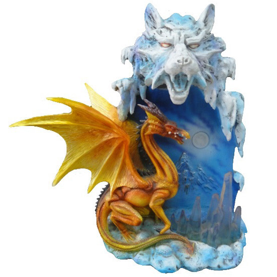 Statuette Dragon jaune