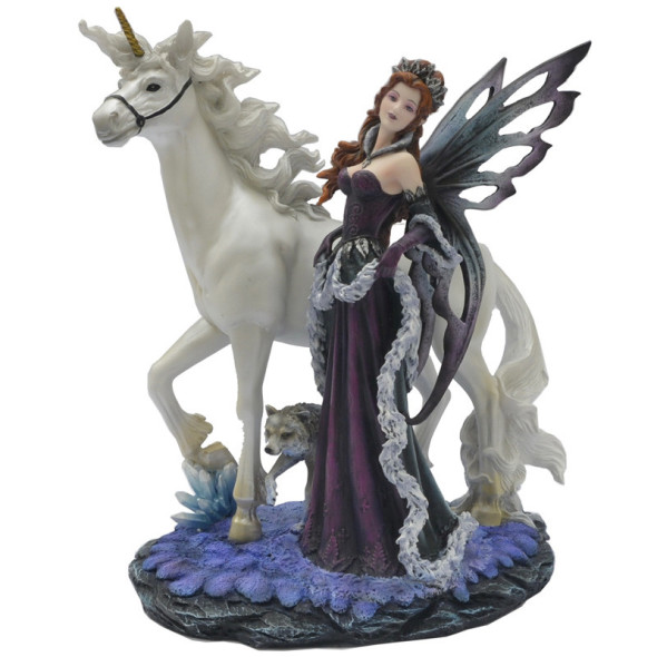 Figurine de Fée avec Licorne AF070S2