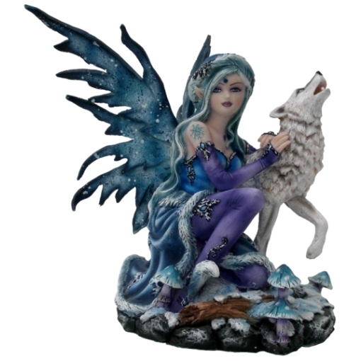 figurine de fée avec LOUP